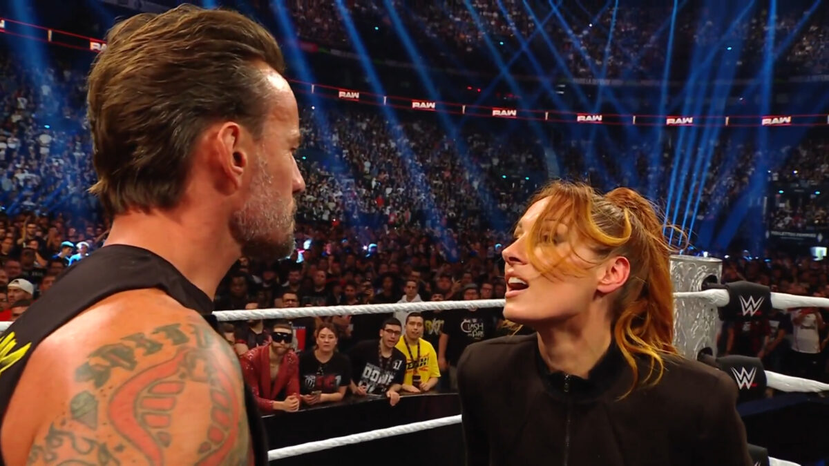 Becky Lynch Slaps CM Punk Multiple Times on WWE RAW